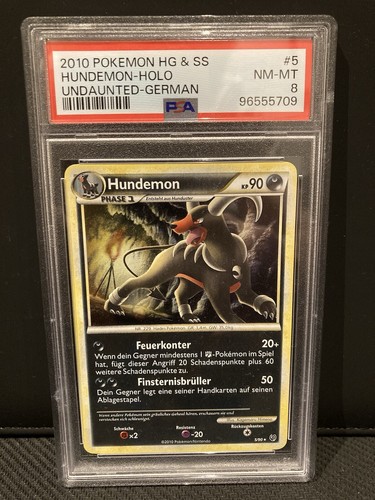 Pokemon Heartgold & Soulsilver Undaunted Hundemon Houndoom 5/90 PSA 8 ...