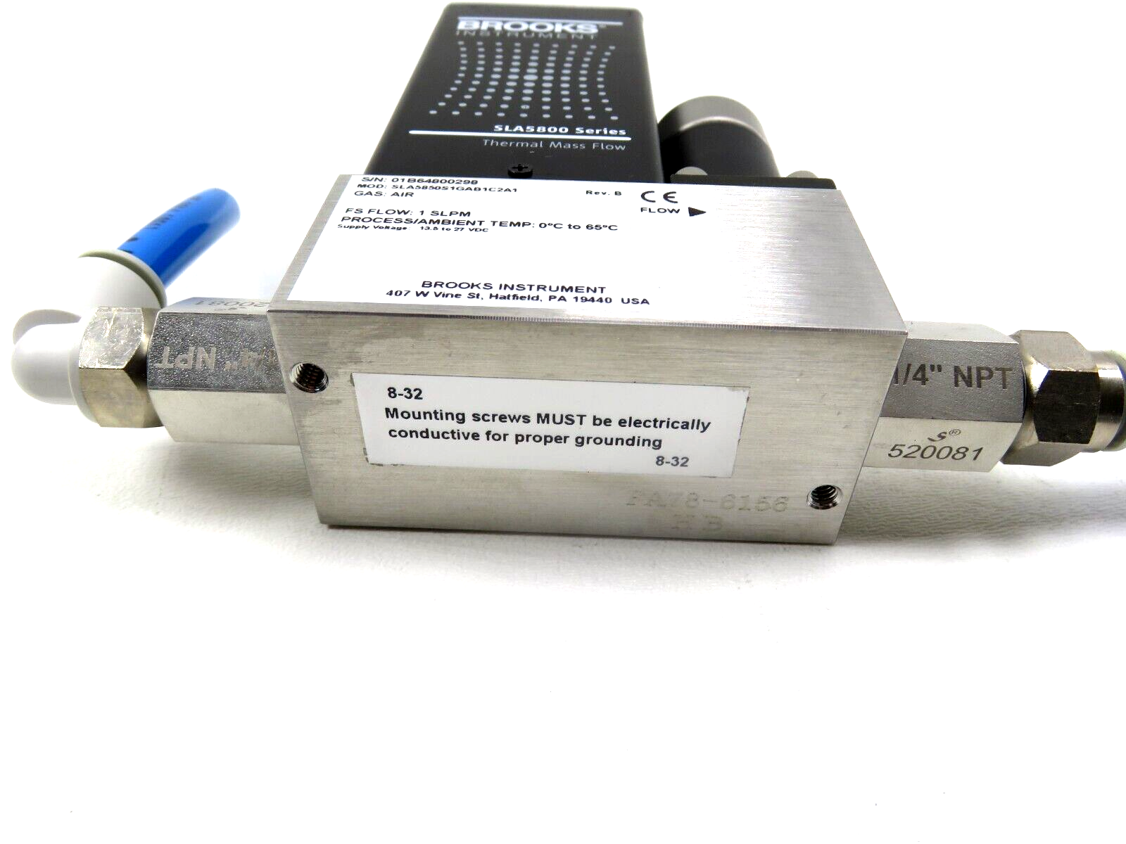 14888 BROOKS INSTRUMENT SLA5800 sla 5851S1BAB1c2A1 thermal mass flow ...