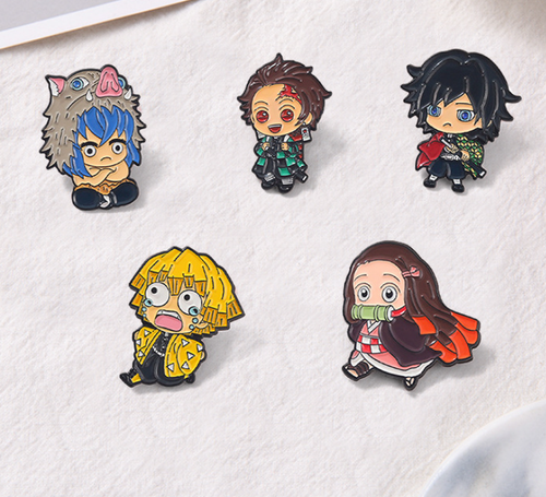 New Mixed 12 Pcs Japanese Anime Enamel Pin Brooches Badges DIY Jewelry ...