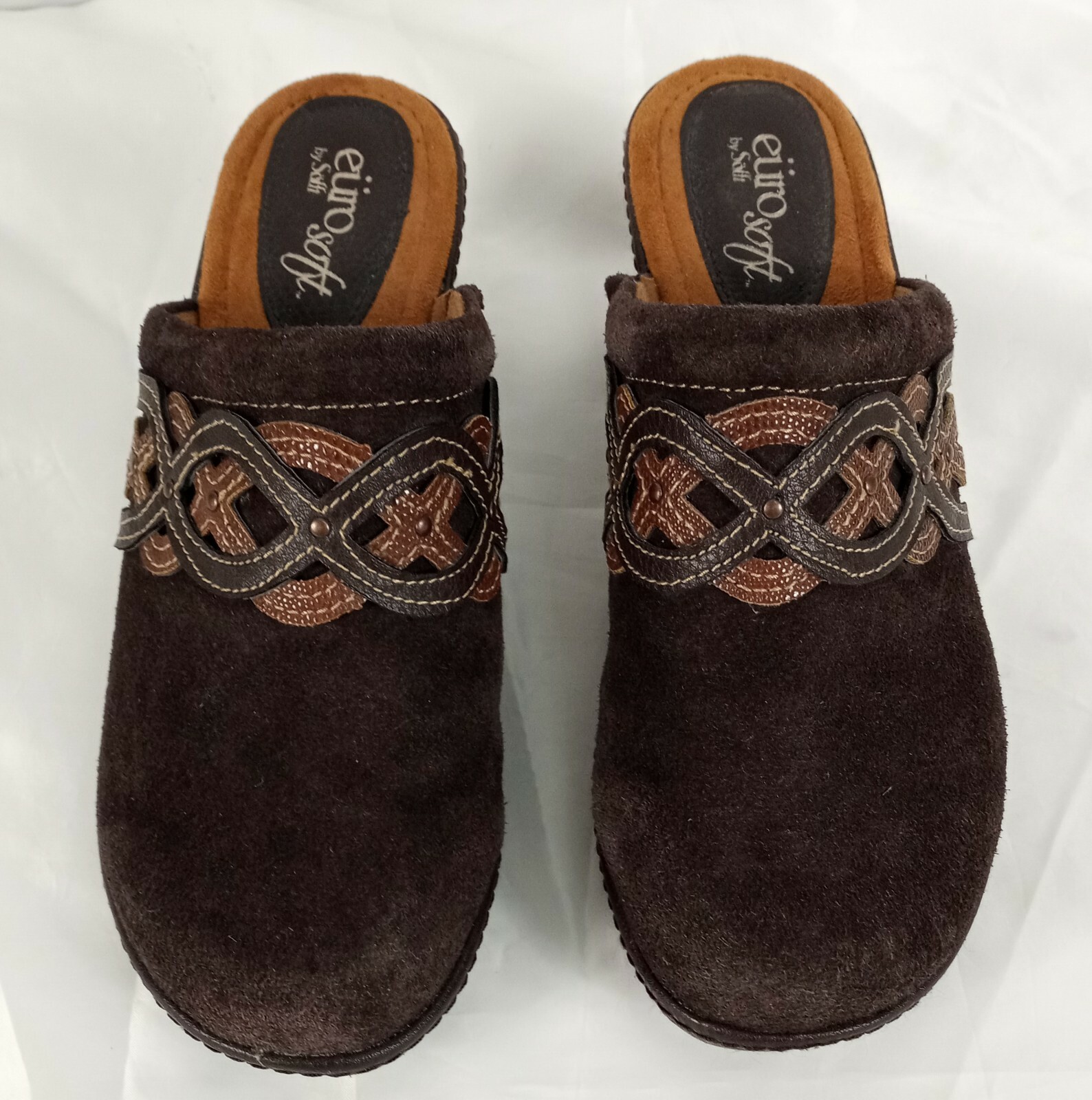 Clogs Leather Suede Mule Euro Soft By Soffit Brown Si… - Gem