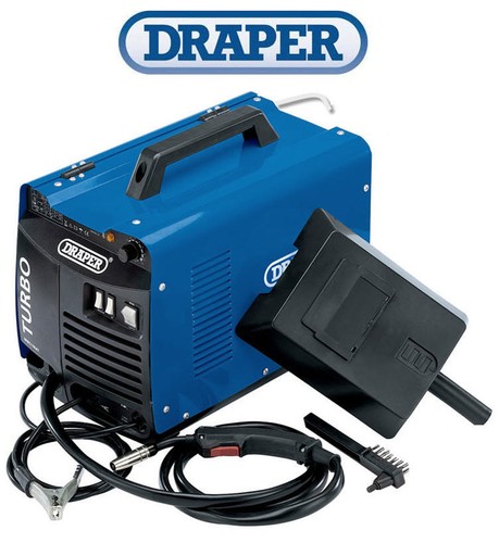 DRAPER 10233 150Amp Gasless & Gas MIG Welder With Visor, Brush ...