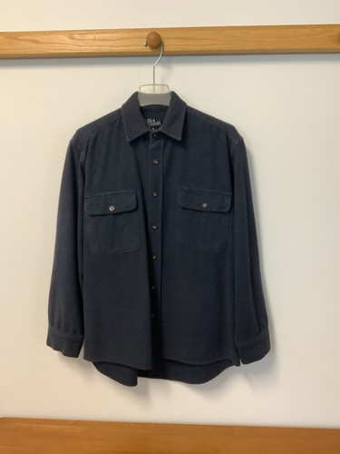 Cold Storage Mens Vintage Heavy Flannel Gray Long Sleeve Button Shirt M ...