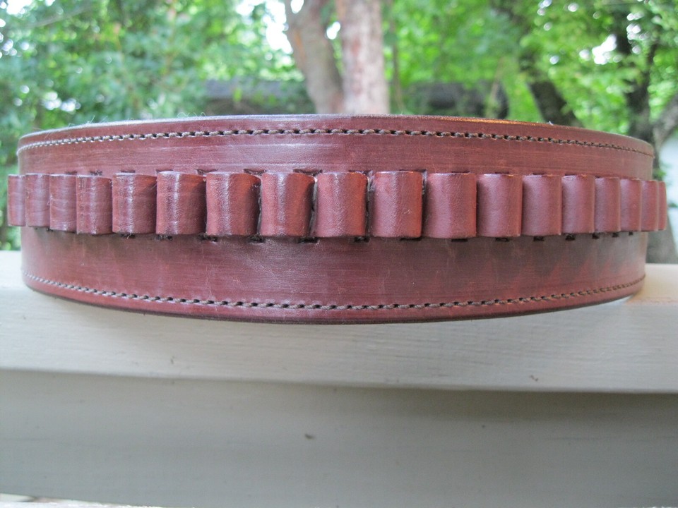 Western Gun Belt 45 Caliber Brown and Smooth Holster | eBay