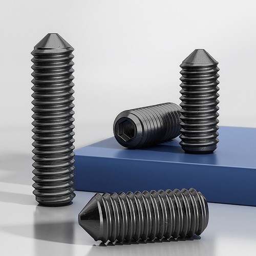 Cone Point Grub Screws M2.5-M12 Allen Key Hex Drive High Tensile Black ...