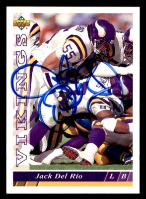 1993 Upper Deck Football #322 Jack Del Rio Signed Autograph (no COA) | eBay