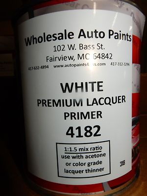 # 4182 High Build Premium White Acrylic Lacquer Primer Quart | eBay