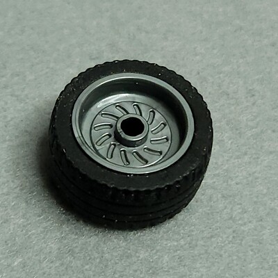 Lego Part 18976c01 Wheel 18mm D x12mm with Axle Hole Black Tire 24x12 ...