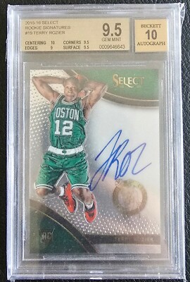 2015-16 BGS 9.5 Select Rookie Signatures /199 Terry Rozier Rookie Auto ...