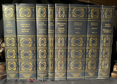 Lot of 8 International Collectors Library books - HC 24k gold - blind ...