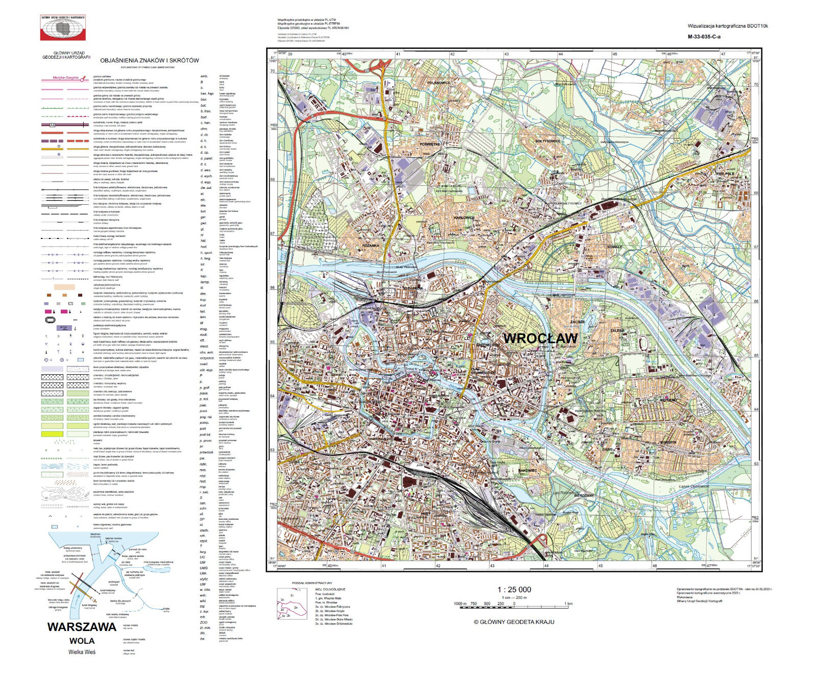 Polish Topographic Map Wroclaw Breslau Niederschlesien Poland 1:25,000 ...