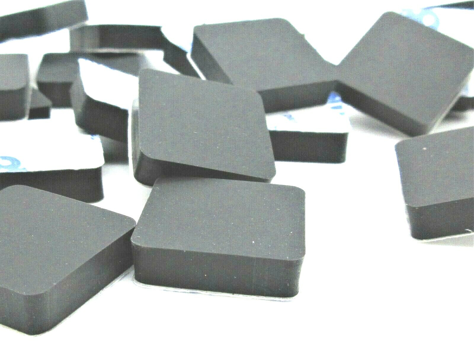 3/4" Square Rubber Feet 3/16" Tall 3M Adhesive Backing Various Pack ...