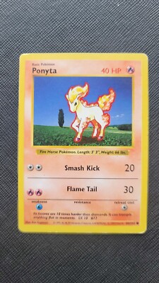 Ponyta Common Shadowless Base Set 60/102 Pokémon | eBay