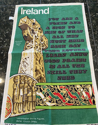 Irish Towel Wall Hanging Drumcliff Cross Sligo Mills Offaly Ireland ...