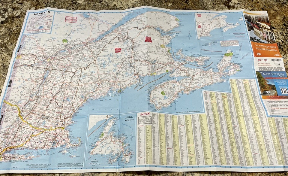 AAA Northeastern States/Provinces Map (2012 - 2013) N. American ...