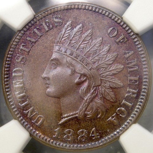 1884/1_84 INDIAN HEAD CENT/PENNY UNIQUE UNCLASSIFIED RPD FINEST KNOWN ...