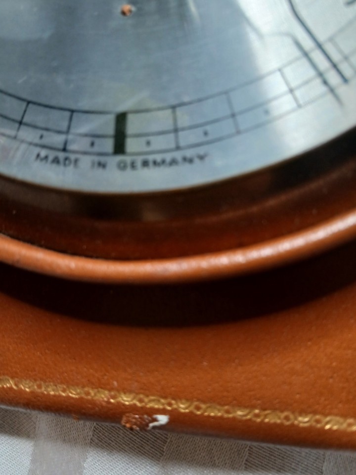 Large Vintage German Wall Weather Forecaster Barometer BEAUTIFUL Wood ...