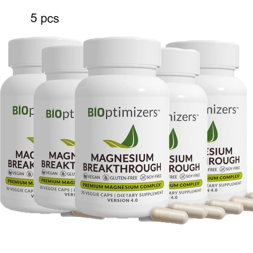 2-5 Pcs Bioptimizers Magnesium Breakthrough Supplement - Version 4.0 60 ...