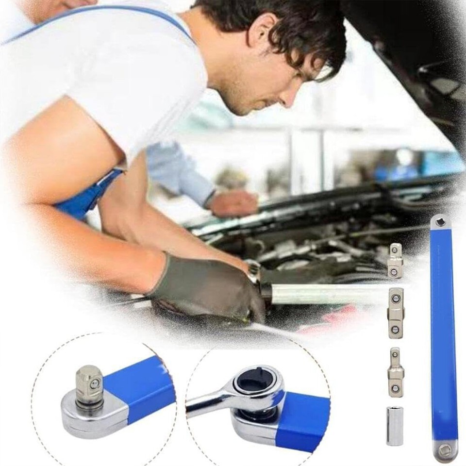 Offset Extension Wrench Ratchet Spanner Wrench Extender Adapters ...