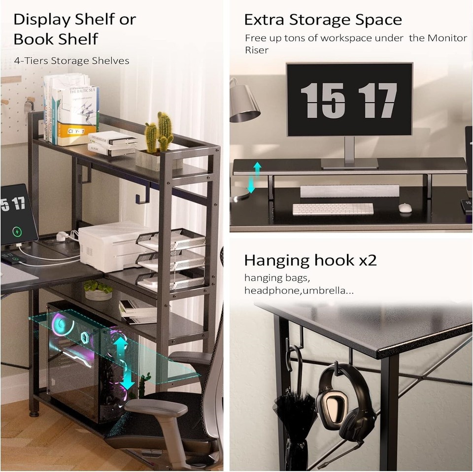 Escritorio mesa gamer modernos para computadora pc con soporte celu ...