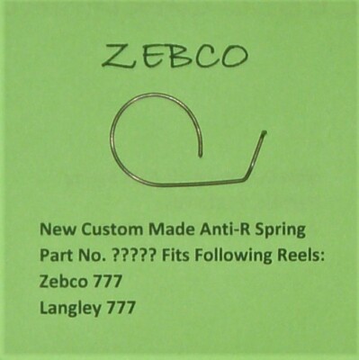 Vintage Zebco Spinner 777 & Langley 777 Custom Made Anti-Reverse Spring ...