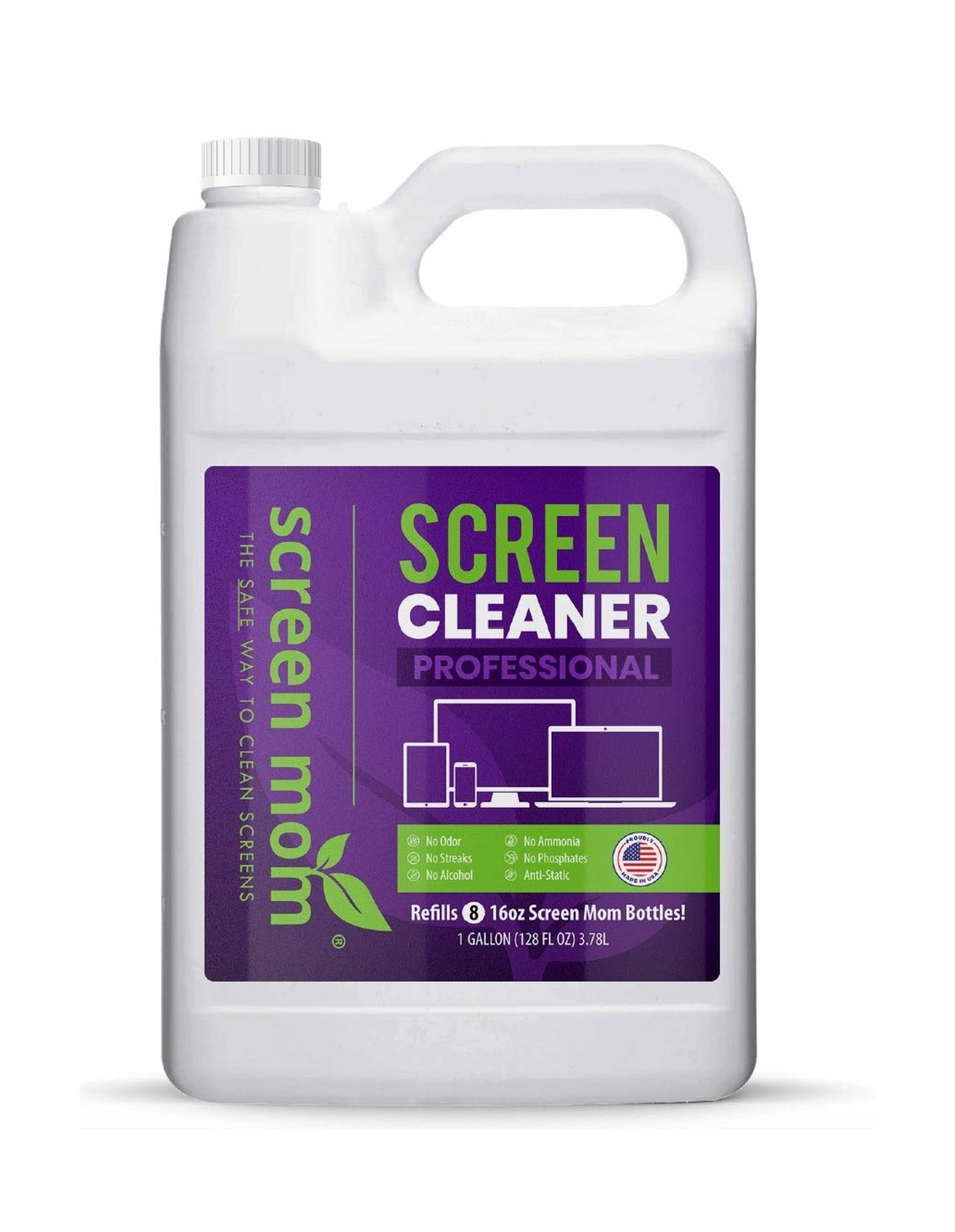 Screen Mom Screen Cleaner Refill Station with Dispensing Tap, 1 Gallon ...
