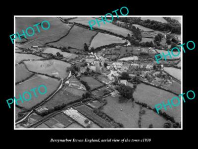 OLD 8x6 HISTORIC PHOTO OF BERRYNARBOR DEVON ENGLAND TOWN AERIAL VIEW ...