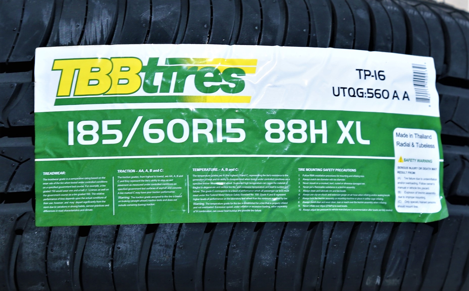 2 Tires TBB TP-16 185/60R15 88H XL AS A/S Performance | eBay