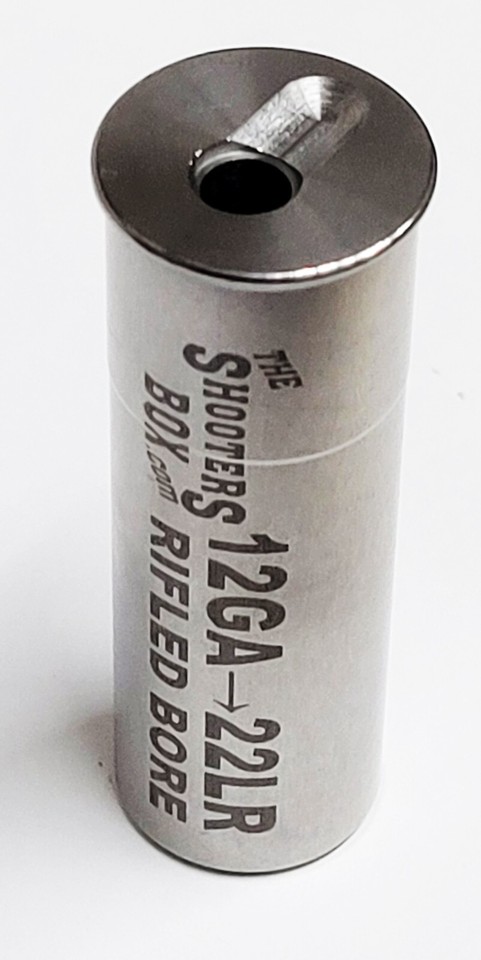 12GA to 22LR/22short RIFLED BORE Shotgun Adapter - Stainless - FREE ...