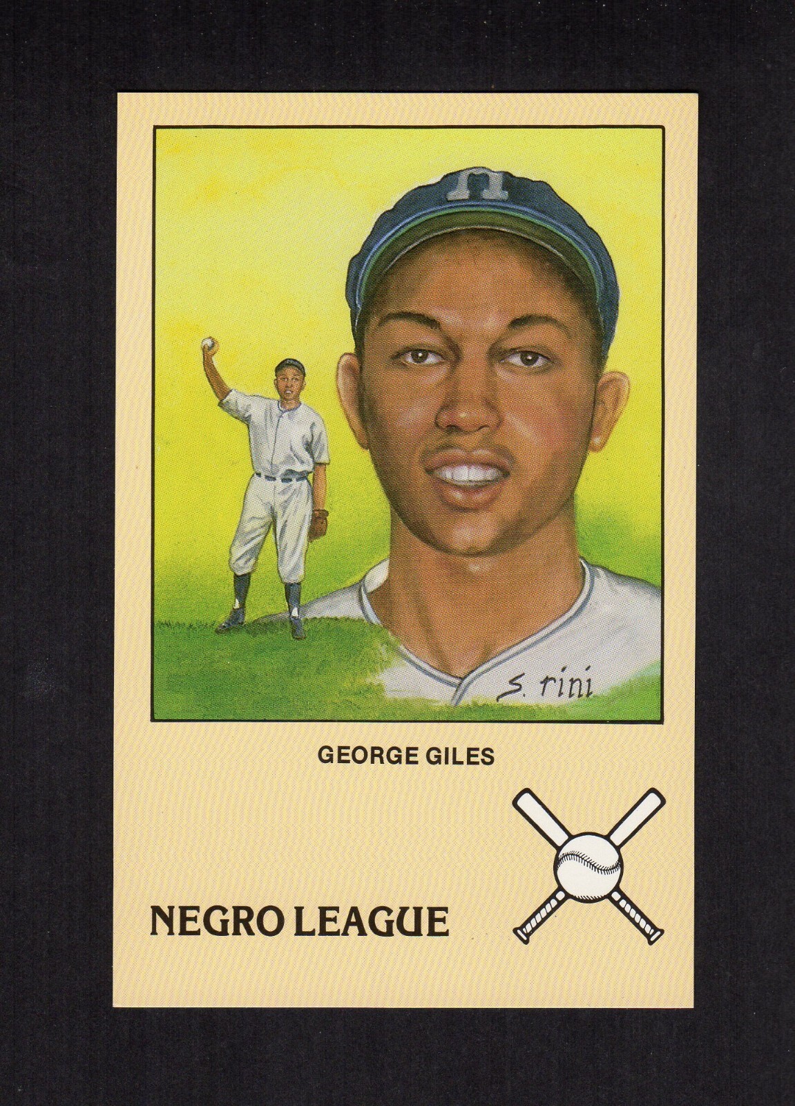 #5 GEORGE GILES | Negro League Historic L.E. postcard | Susan Rini ...