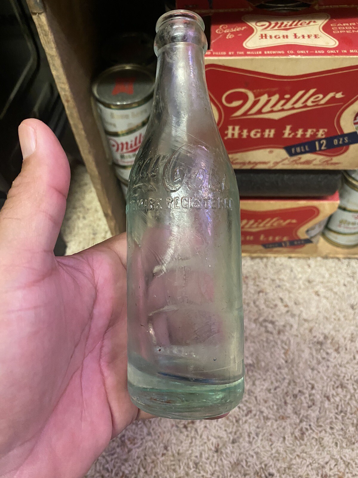 Coca Cola Bottle Trademark Registered Script Embossed Shoulder And ...