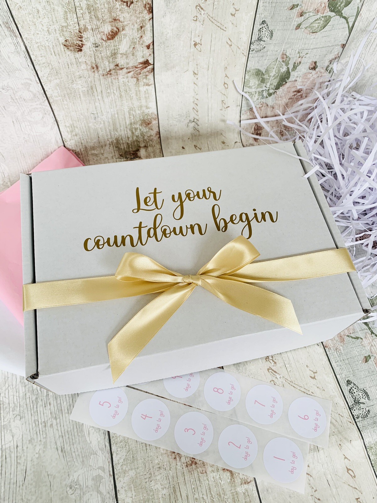 Wedding Birthday Countdown Gift Box Kit Bride To Be Advent Calendar ...