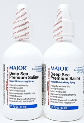 Major Deep Sea Nasal Saline Spray 1.5 Oz (44ml) - Exp Date 04-2026 - 2 ...