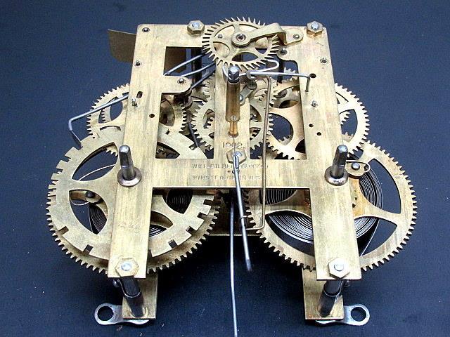 Wm Gilbert Mantel Shelf Clock Movement 1902 (Running, Parts or Repair ...