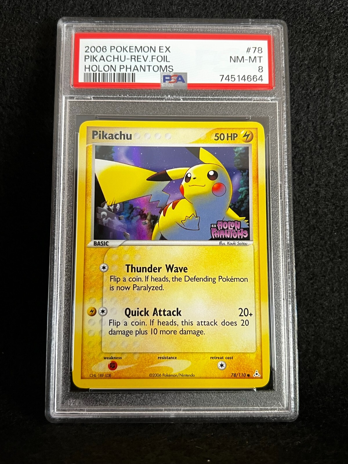 Pokemon PIKACHU 78/110 Reverse Holo (Holon Phantoms) PSA 8 NM-MT | eBay