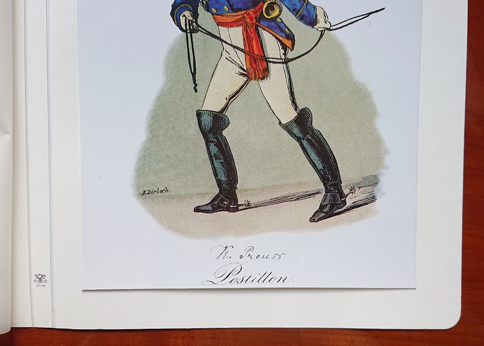 Form sheet The Post Art & Culture Prussian Postillion Gala Uniform 1830 ...