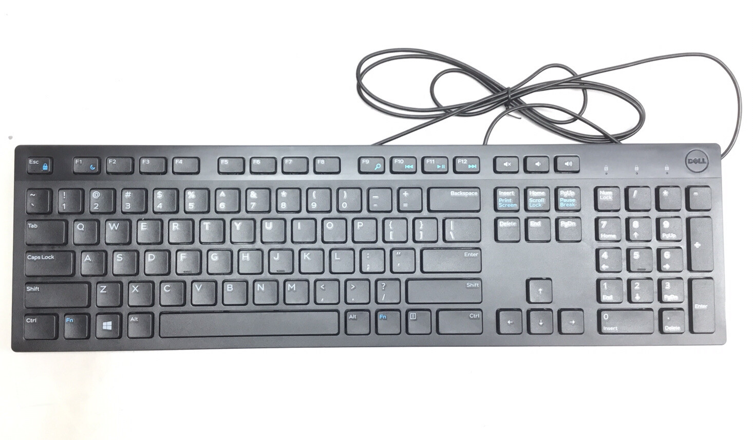 Dell Rev. A03 Black Slim Wired USB Keyboard | eBay