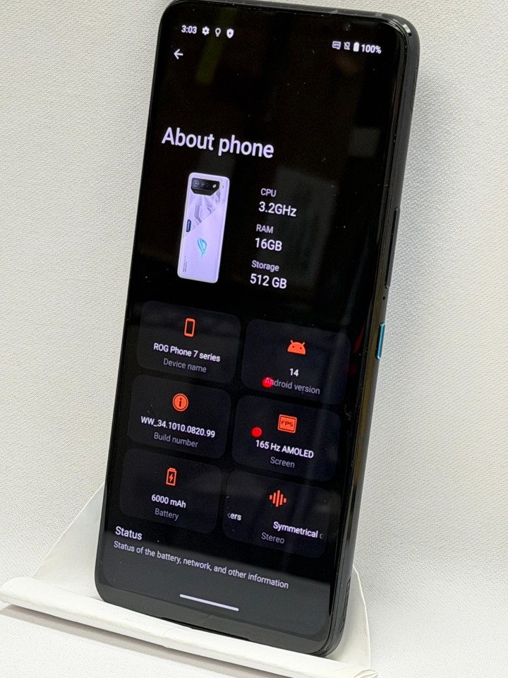 ASUS ROG Phone 7 6.78" AI2205 Qualcomm 8 Gen2 w/ GPU 740 Unlocked ...