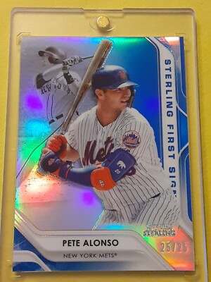 Pete Alonso 2020 Bowman Chrome Sterling Blue Refractor 25/25 First ...