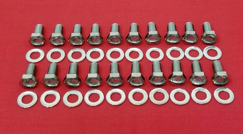 FORD FE OIL PAN BOLTS KIT 352 360 390 406 427 428 ENGINE STAINLESS ...