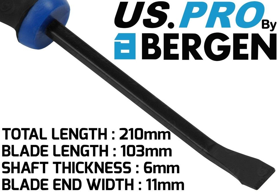 BERGEN Pry Bar Set With Protective Handle Guard HEAVY DUTY JEMMY CROW ...