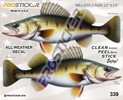 Walley Decal Fishing Angler Pair" ProSticker 339 | eBay