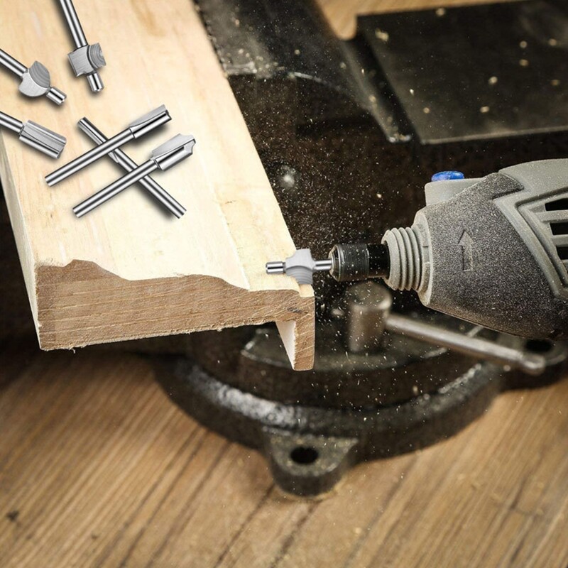 10Pcs Engraving Bit &10Pcs HSS 1/8 (3mm) Shank HSS Rotary Router Bits ...