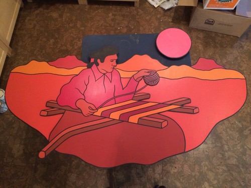 Rare Southwestern Art - Signed by Tavlos - Deer Woman #4 two piece wall ...