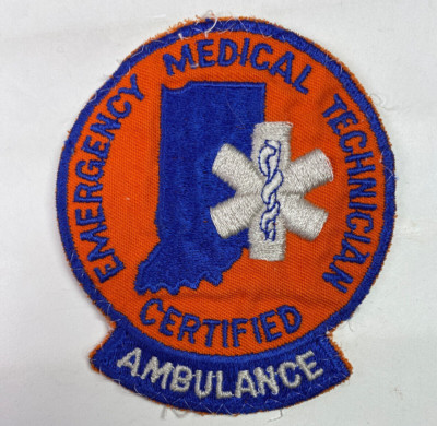 Indiana EMT Ambulance Emergency Medical Technician Certified IN Patch ...
