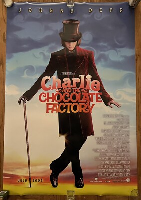 CHARLIE AND THE CHOCOLATE FACTORY (2005) Poster 27x40 DS Rare ORIGINAL ...
