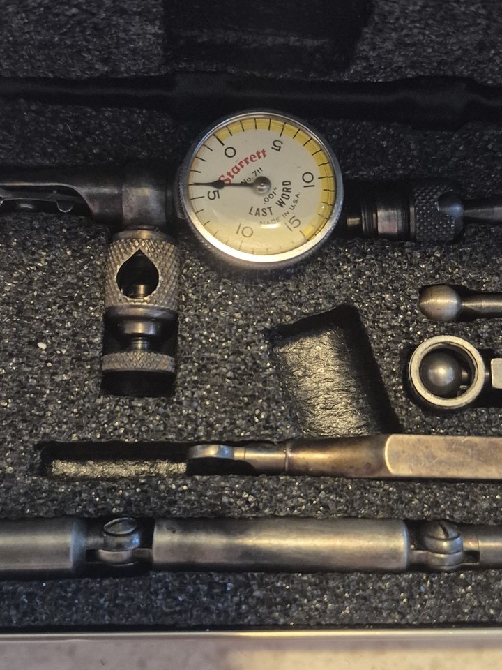 J S STARRETT Last Word Dial Test Indicator Set Cat. No. 711-GCS .001 ...