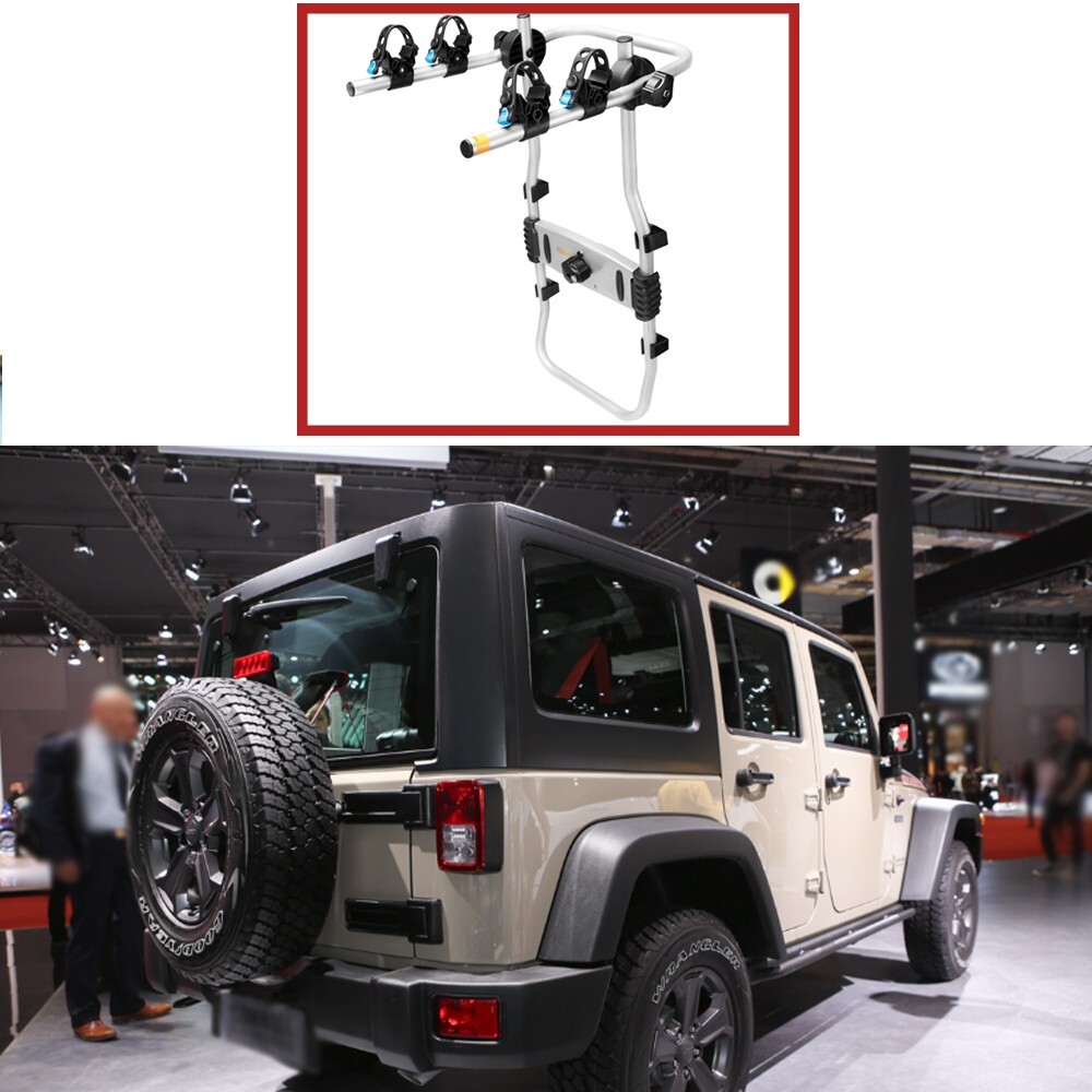 2 Bicycle Bike Rack Rear Spare Tyre Carrie Fit For Jeep Wrangler 1986 ...