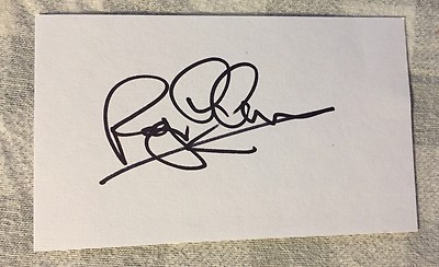 Roger Glover Autographed Signed 3 X 5 Index Card Autographed Deep ...