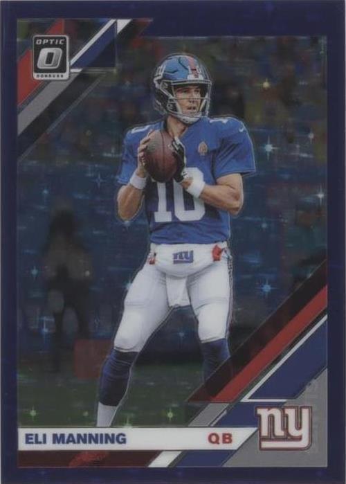 2019 Panini Donruss Optic - Eli Manning #69 First Off the Line Purple ...
