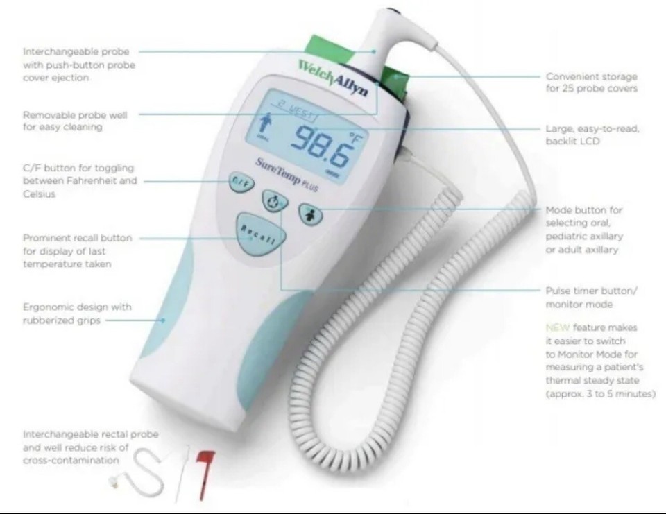 Welch Allyn SureTemp Plus Thermometer 01692-200 - NEW SEALED 692 | eBay